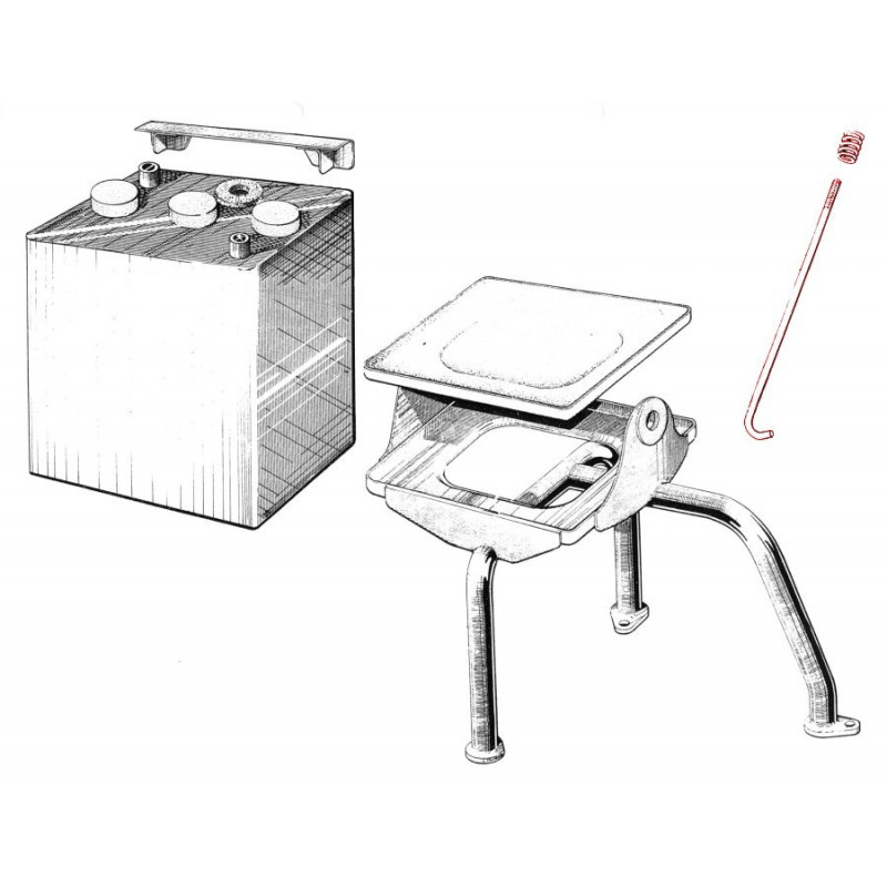 Tirant batterie Méhari (x2)